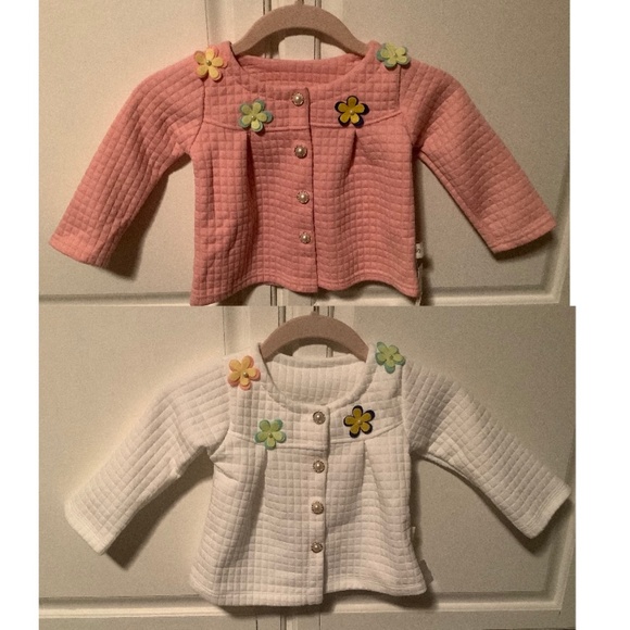 Shirts & Tops | New With Tags 2 Little Girls Button Up Tops Pink And ...